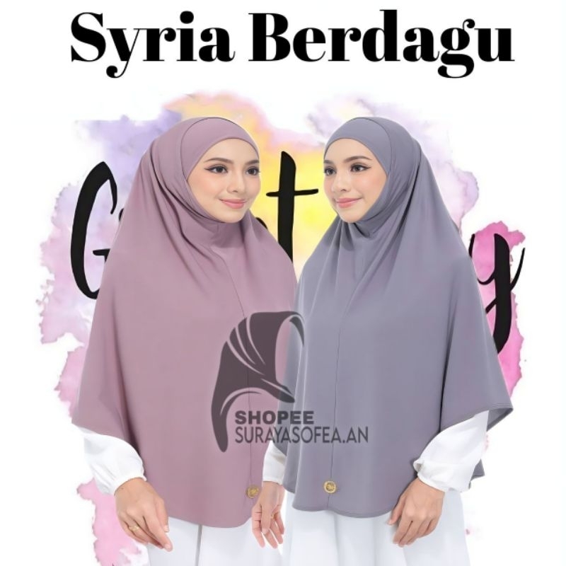 [Berdagu] Size 3XL Tudung Sarung Syria Moscrepe + Free Inner / Tudung Sarung Syria with Inner ...