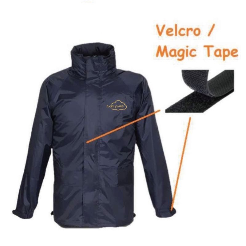 【DARK CLOUD】【High Quality Raincoat | Velcro Design】Premium Baju Hujan ...