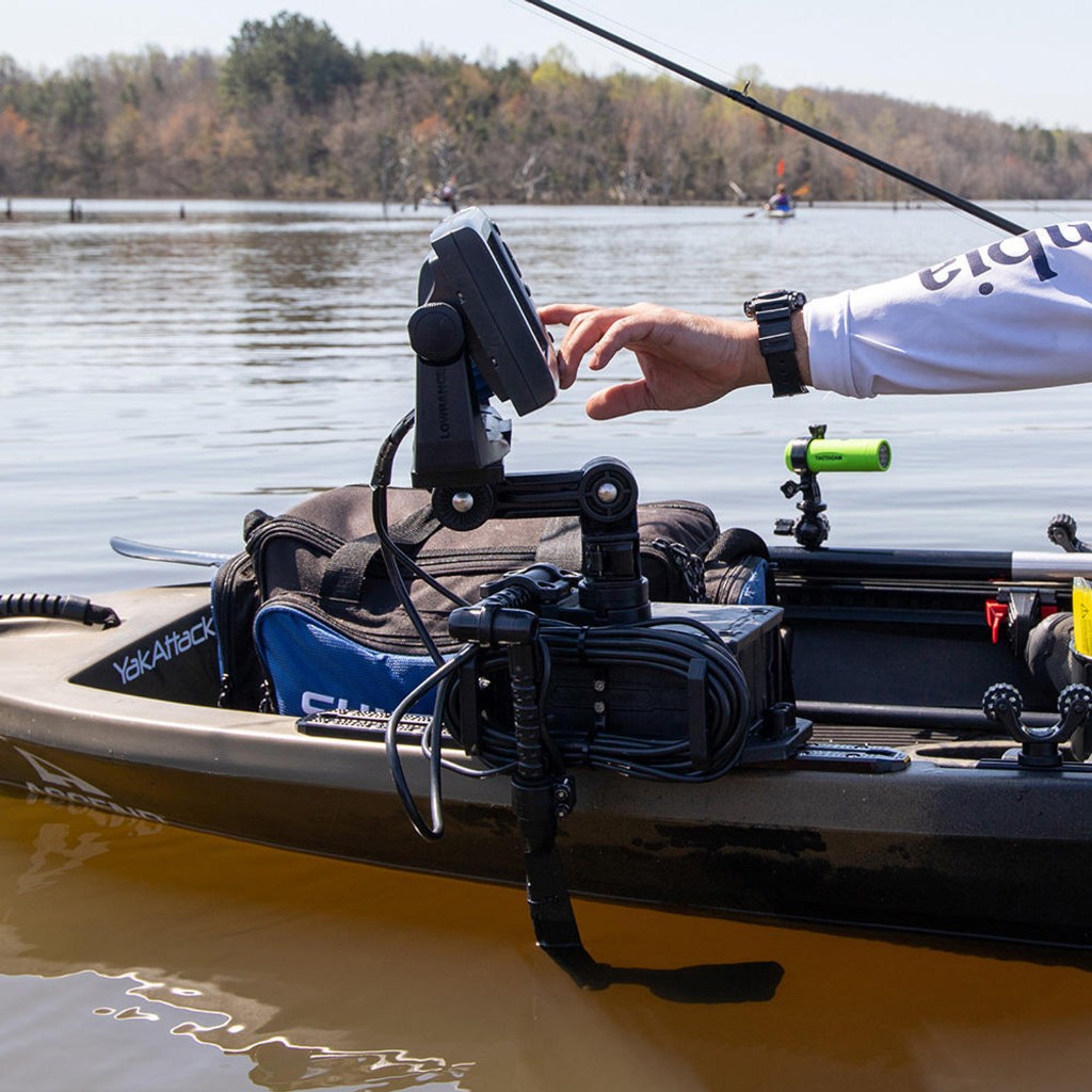 YAKATTACK Rectangular Fish Finder Mount with Track Mounted LockNLoad ...