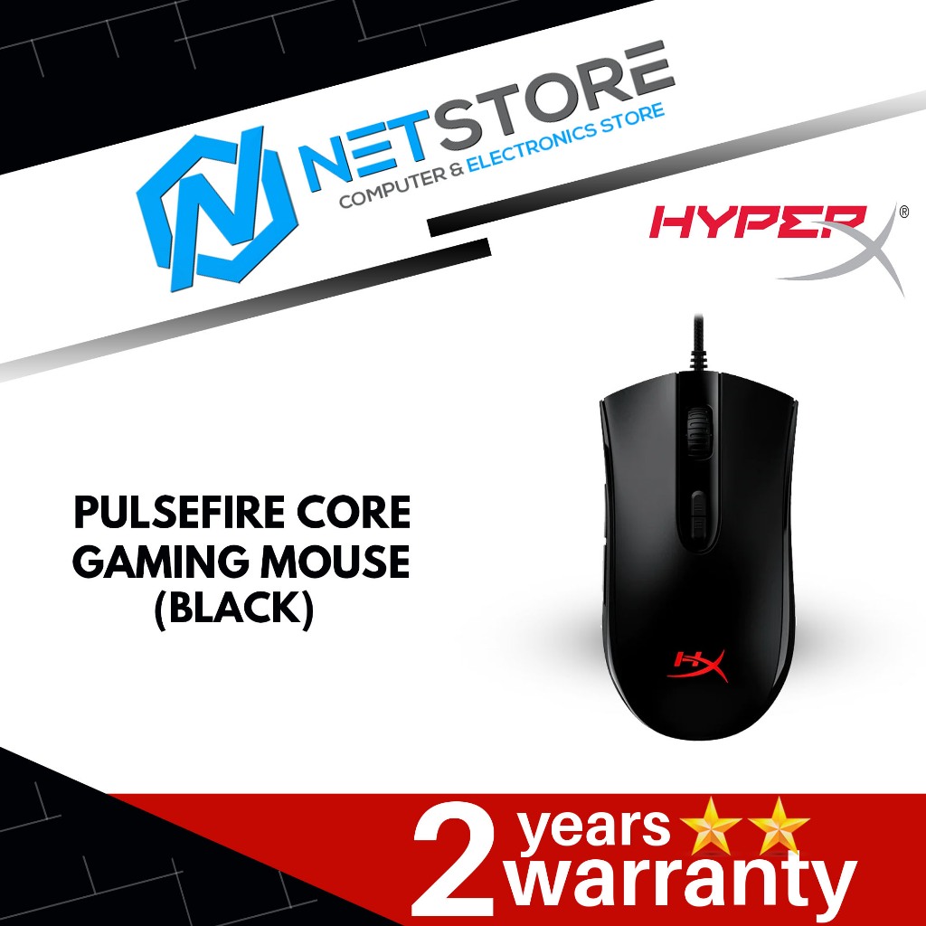 HYPERX PULSEFIRE CORE GAMING MOUSE (BLACK) (HX-MC004B) - 4P4F8AA ...
