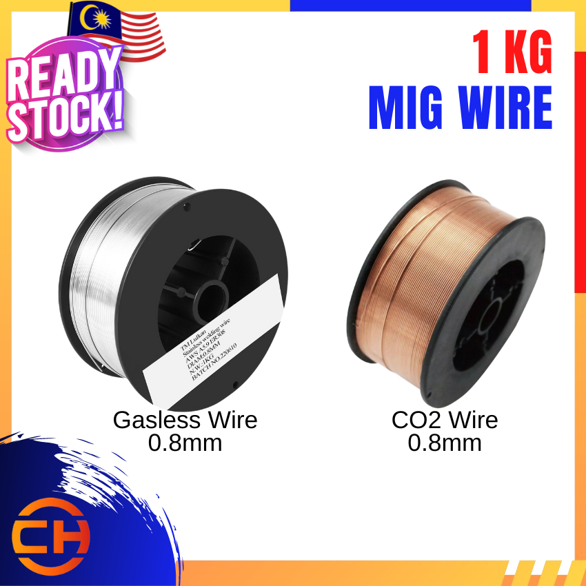 1Kg CO2 & Gasless Mig Wire / CO2 Mig Welding Wire / Flux Cored Welding Wire (0.8mm) | Shopee ...