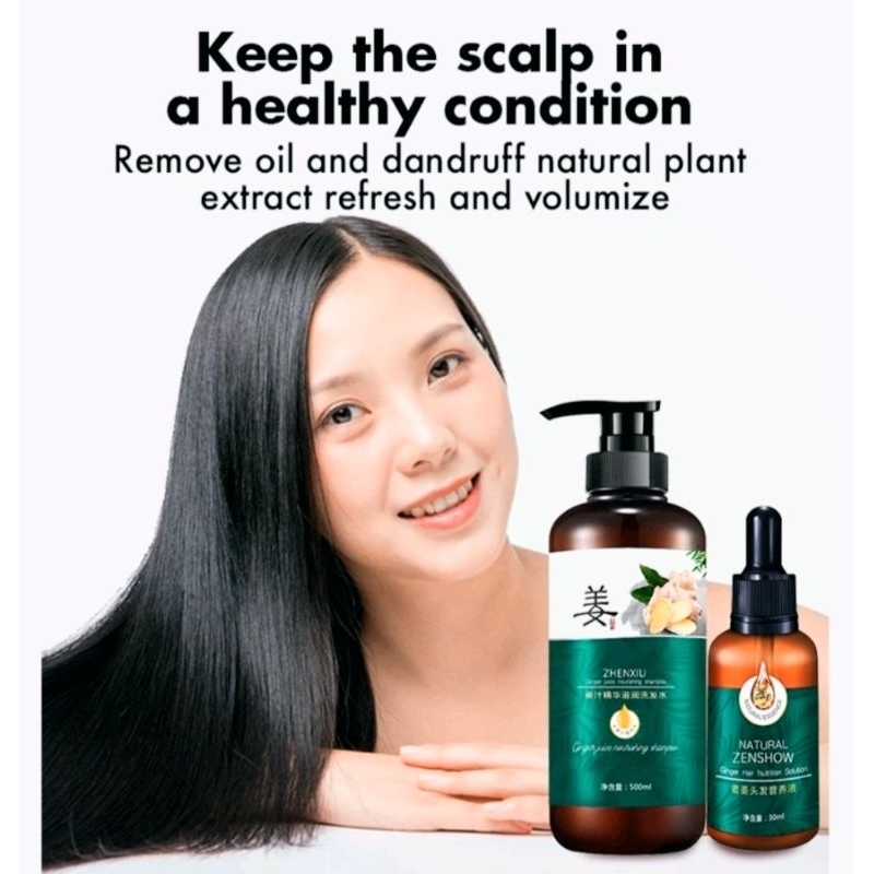 🔴 Ginger Root Booster Hair Shampoo HELLSE Anti Hair Lost shampoo ...