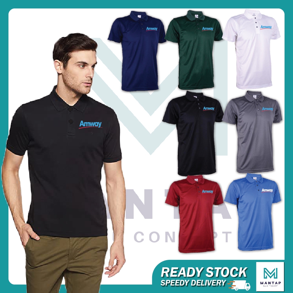 Amway Nutrilite Direct Selling Heath & Wellness Uniform Baju POLO TRAVEL JERSEY COLLAR T-Shirt ...