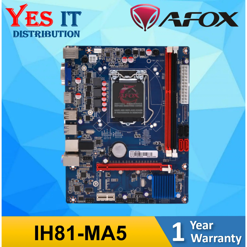 AFOX IH61-MA5 Intel H61 / IH110-MA2 / IH310C-MA6-V4 / IH81-MA5 VGA HDMI MicroATX Motherboard ...