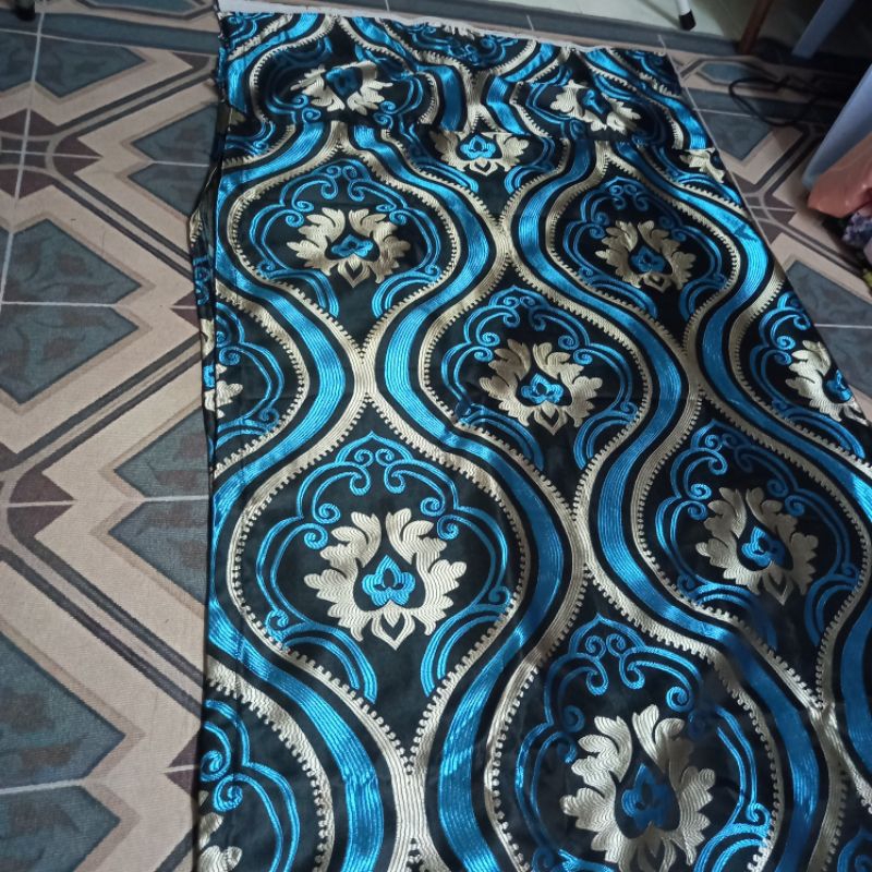 preloved langsir reel (biru) | Shopee Malaysia
