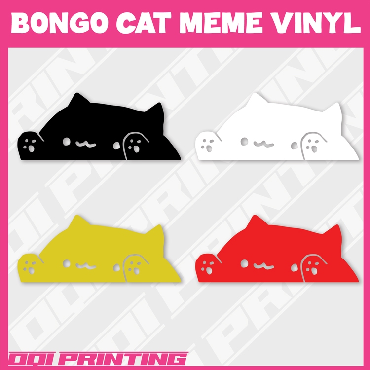 BONGO CAT Cute Kuching Meme Vinyl sticker oracal Cutting Cat Sticker ...
