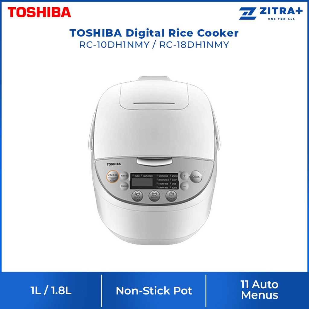 TOSHIBA 1L/1.8L Digital Rice Cooker RC-10DH1NMY/RC-18DH1NMY | 2.2mm ...