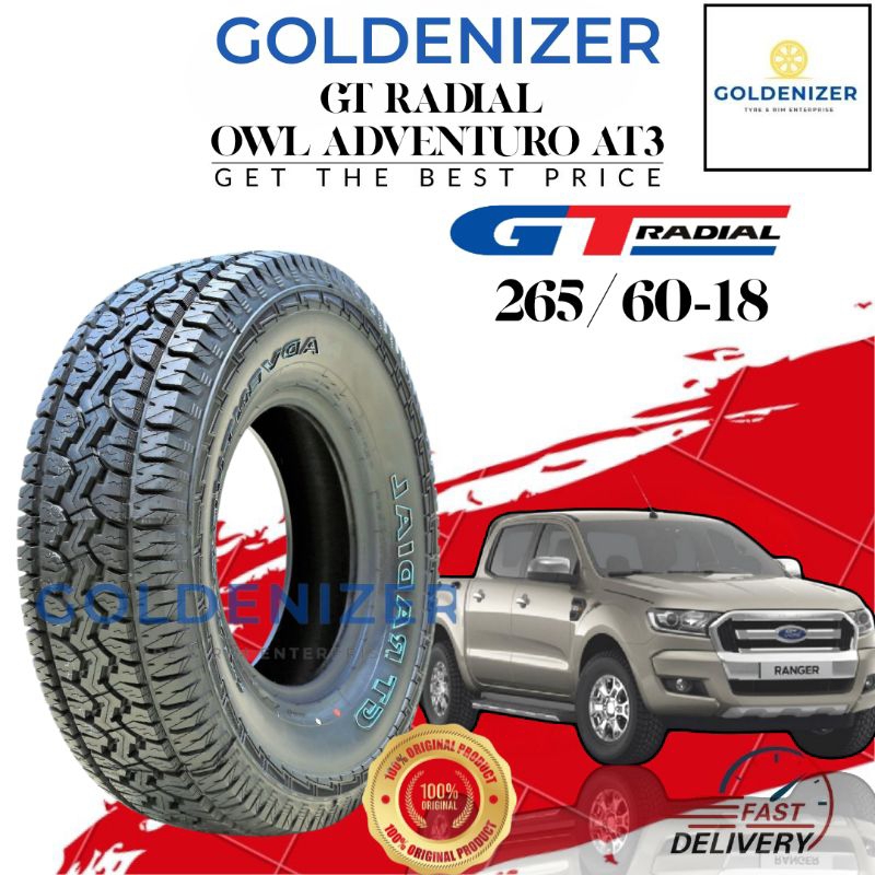 Gt radial owl adventuro AT3 tayar 🛞 tire tyre 265/60-18(265 60 18)(tahun2022) | Shopee Malaysia