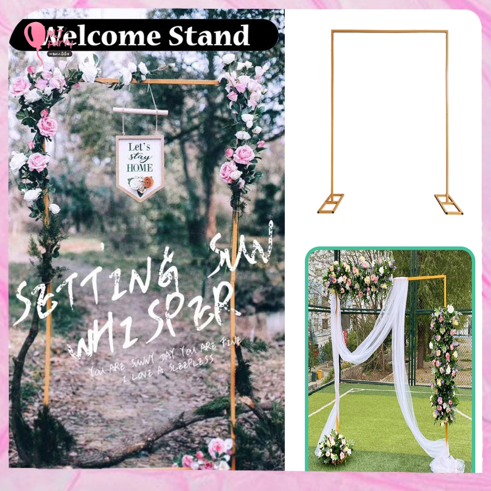 Square Metal Arch Backdrop 1m 1.5m 2m Wedding Rack For Wedding Party ...