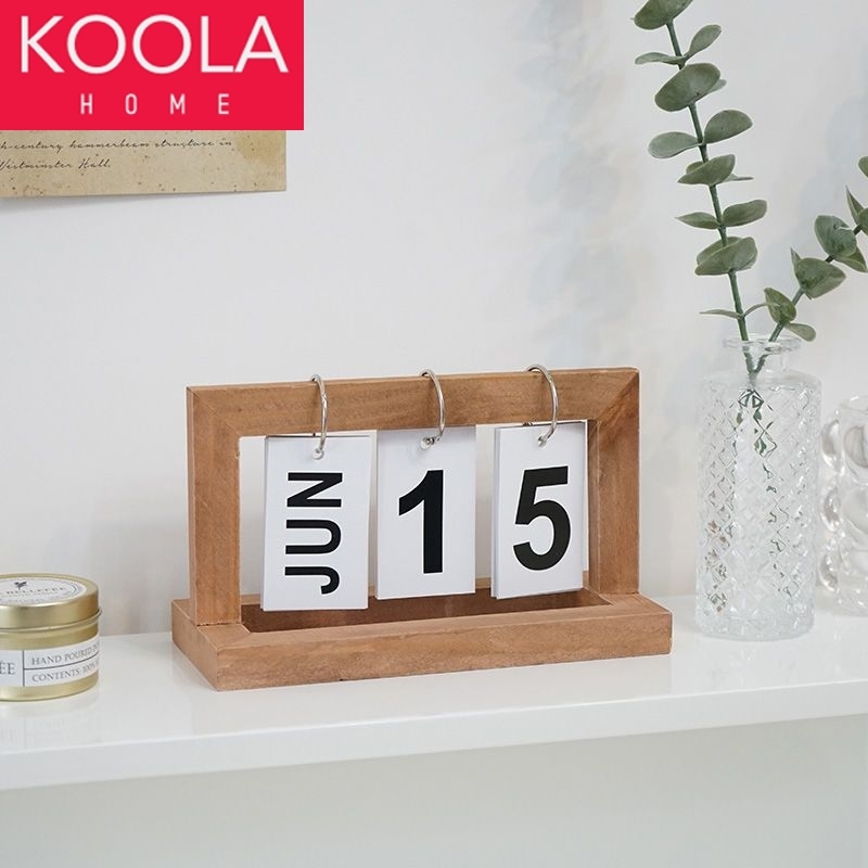 KOOLA Muji Style Wooden Calendar Simple Desk Kalendar Japanese Style ...