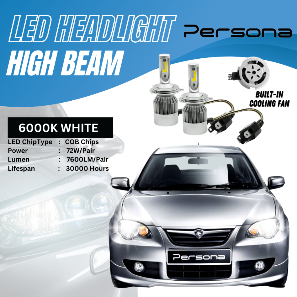 【TOP QUALITY】2 PROTON PERSONA High Beam Headlight Head Lamp Light LED ...