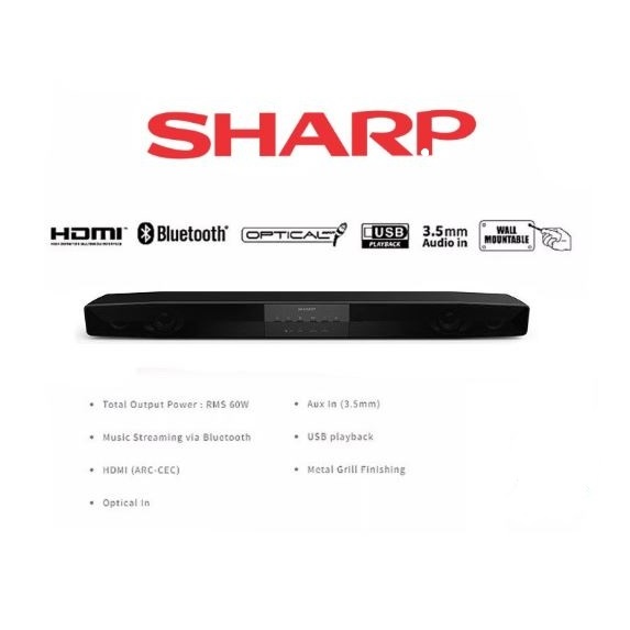 Sharp Sound Bar Home Theatre System HT-SB116 HTSB116 | Shopee Malaysia