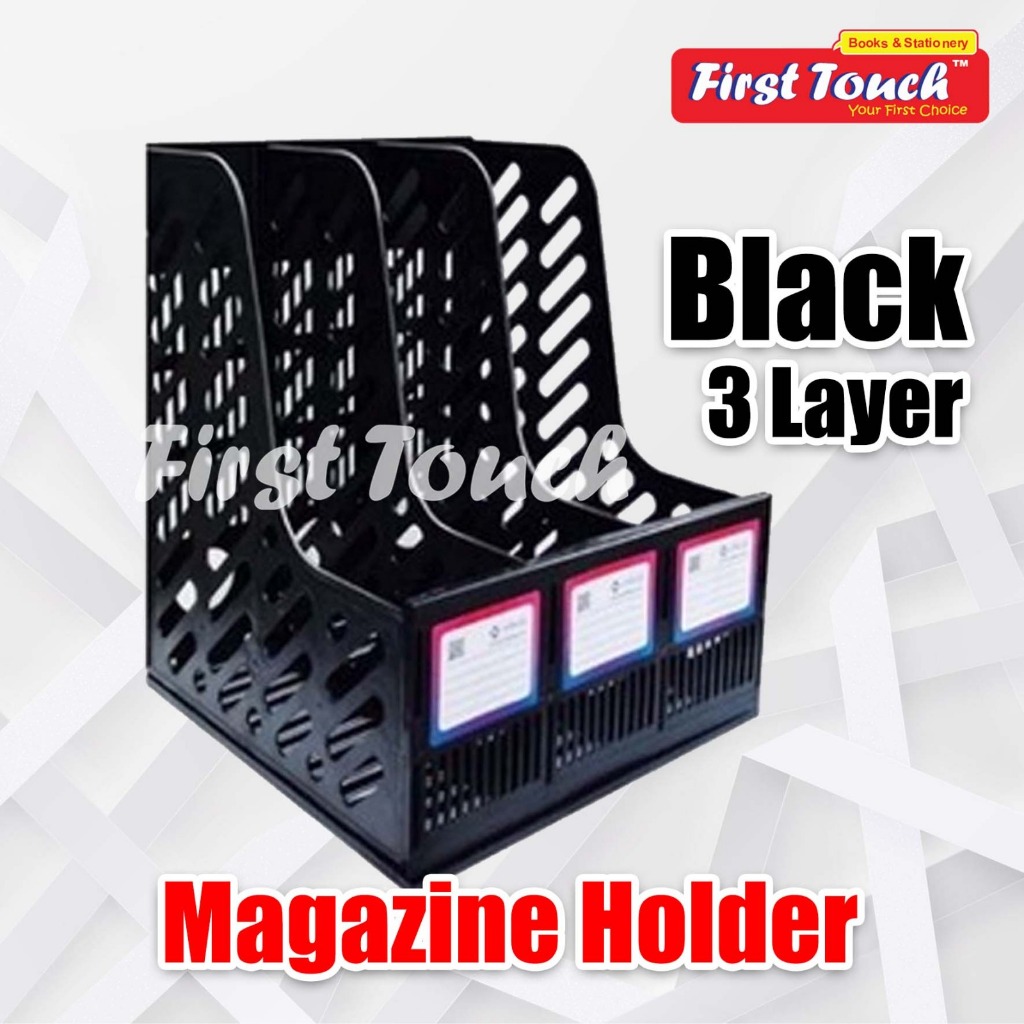 Magazine File Stand Holder 2/3/4 Layer Bookshelf With Pen Holder Home ...