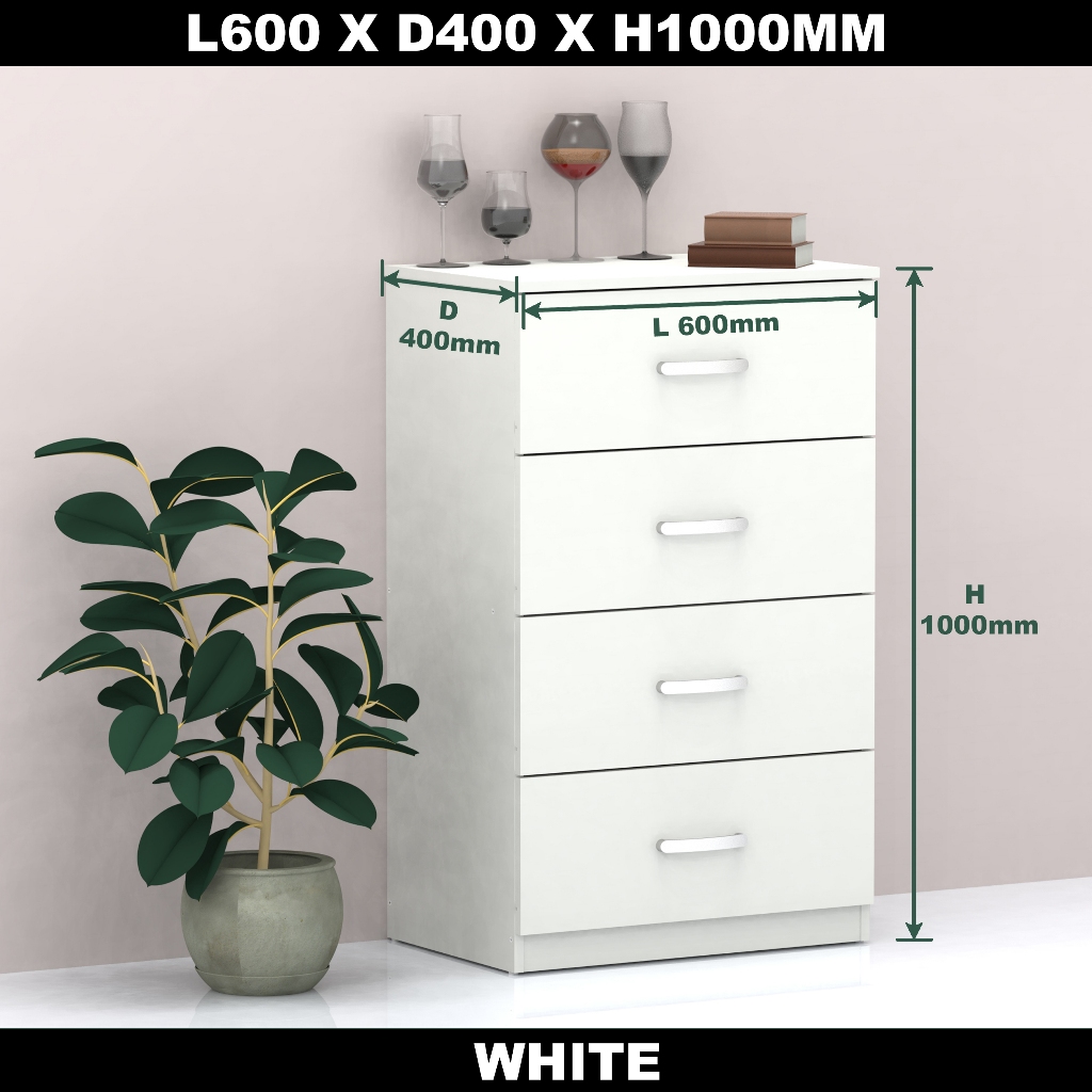 *READY STOCK* Rasaku 4 Layer Storage Chest of Drawer with Handle ...