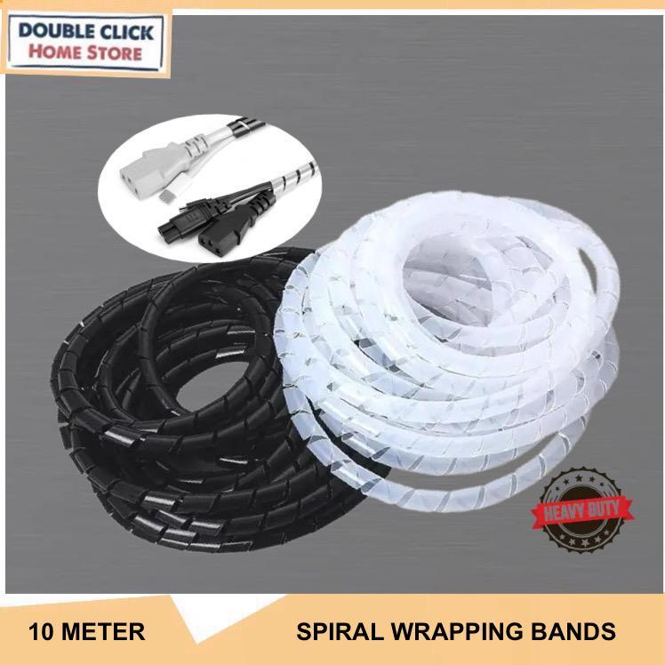 10Meter Spiral Wrapping Band Spiral Cable Protector Cable Organizer ...