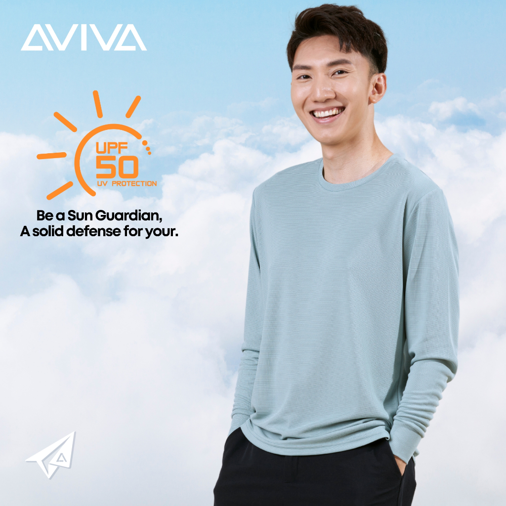 AVIVA A-LINE Lifestyle Mens Long Sleeve Mircofiber Tee ( 91-9030 ...