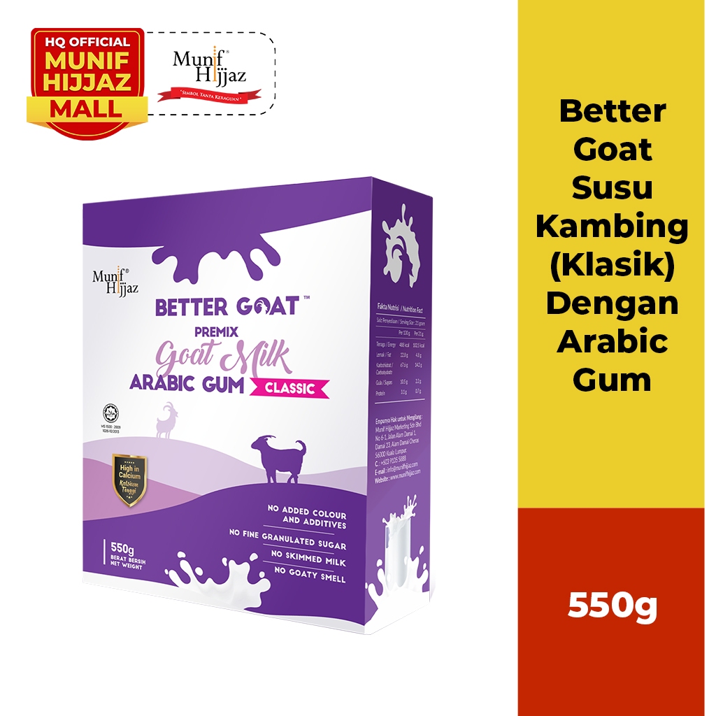 Munif Hijjaz Susu Kambing Asli Better Goat Klasik Premix Goat Milk ...