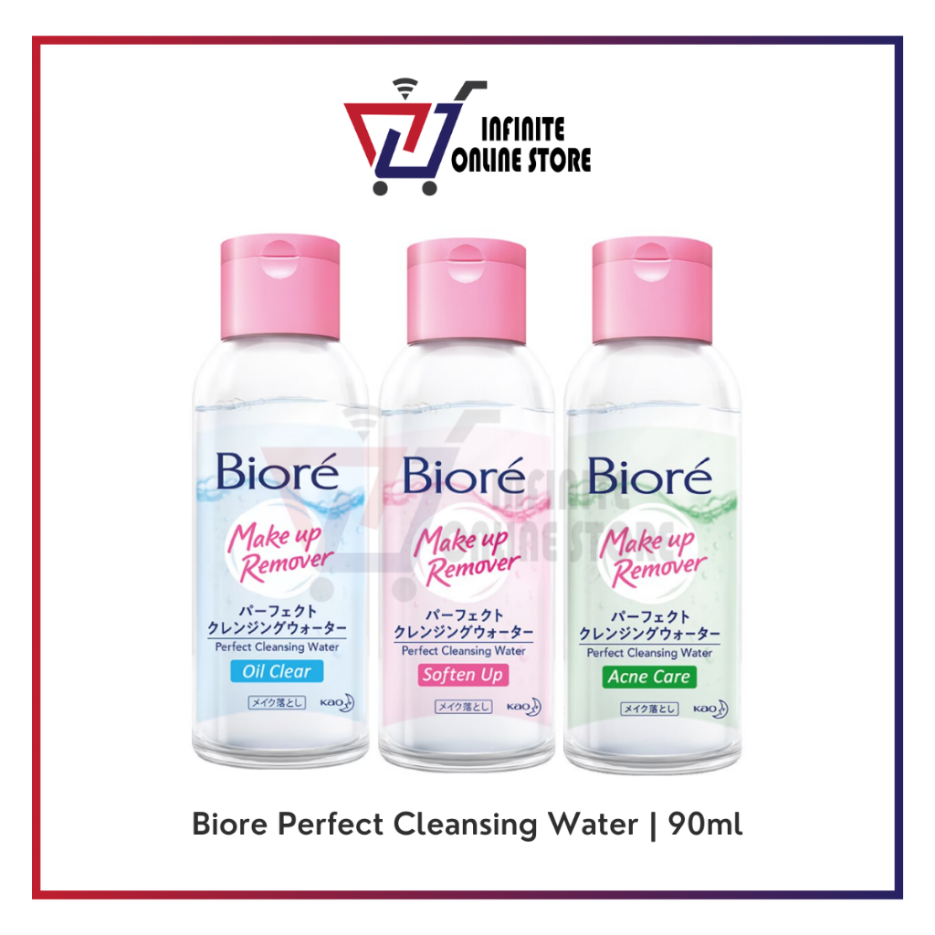 Biore Perfect Cleansing Water (90ml) (Oil Clear / Soften Up / Acne Care ...