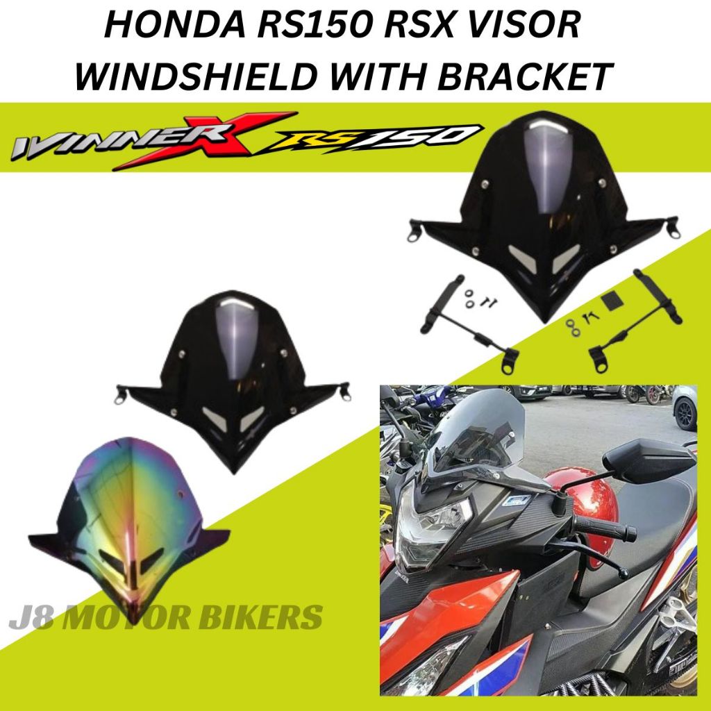 VISOR HONDA WINNER RS150 V1 V2 RSX WINNER X RS X VISOR WINDSHIELD WITH ...