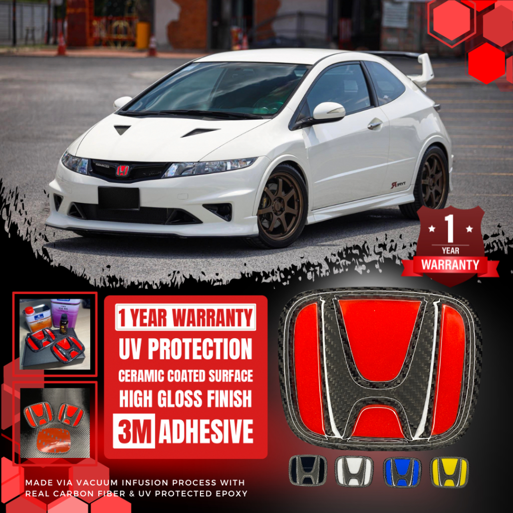Honda Civic FN2 Type R logo carbon fiber emblem FN2R | Shopee Malaysia