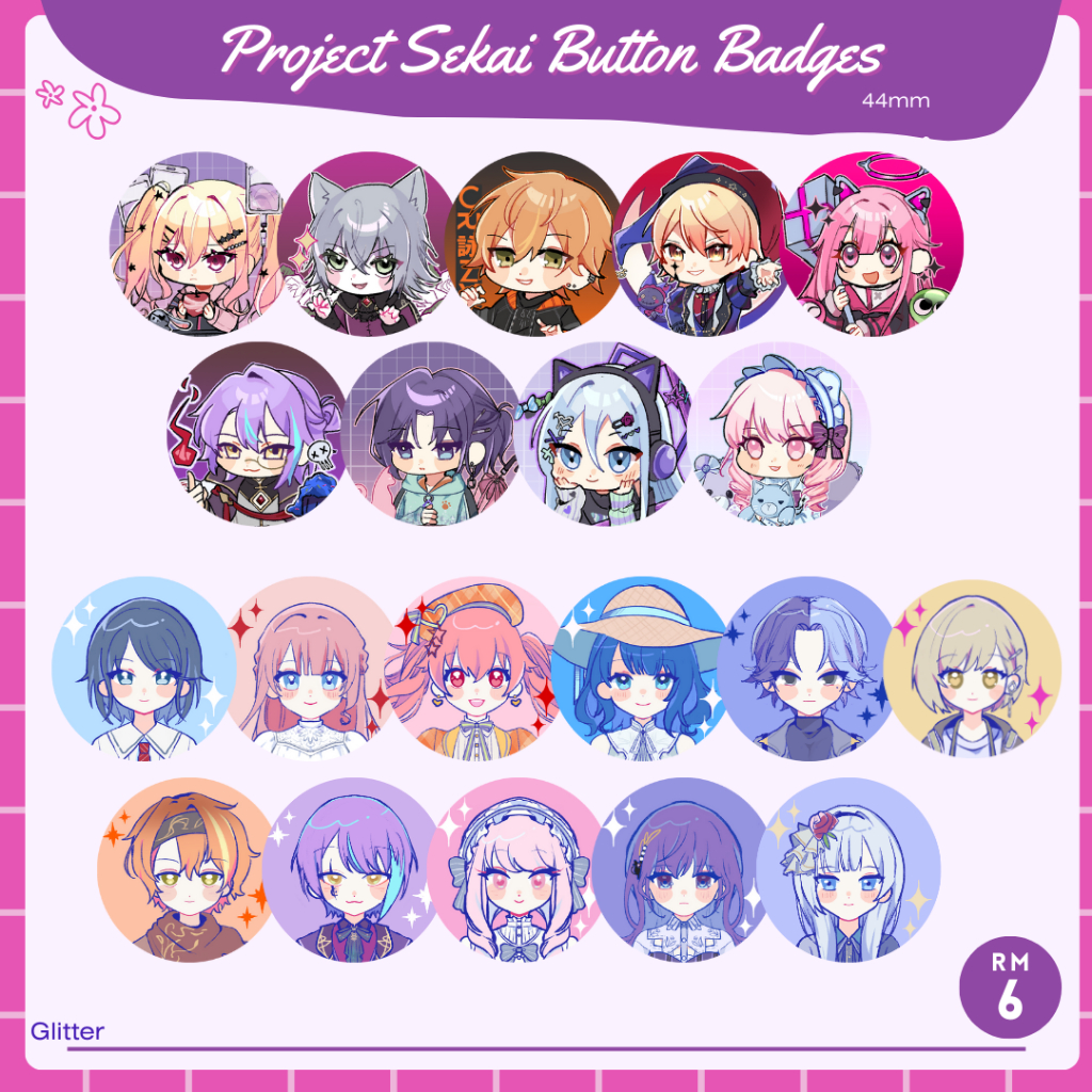 BUTTON BADGES 】Project Sekai Colorful Stage | Shopee Malaysia