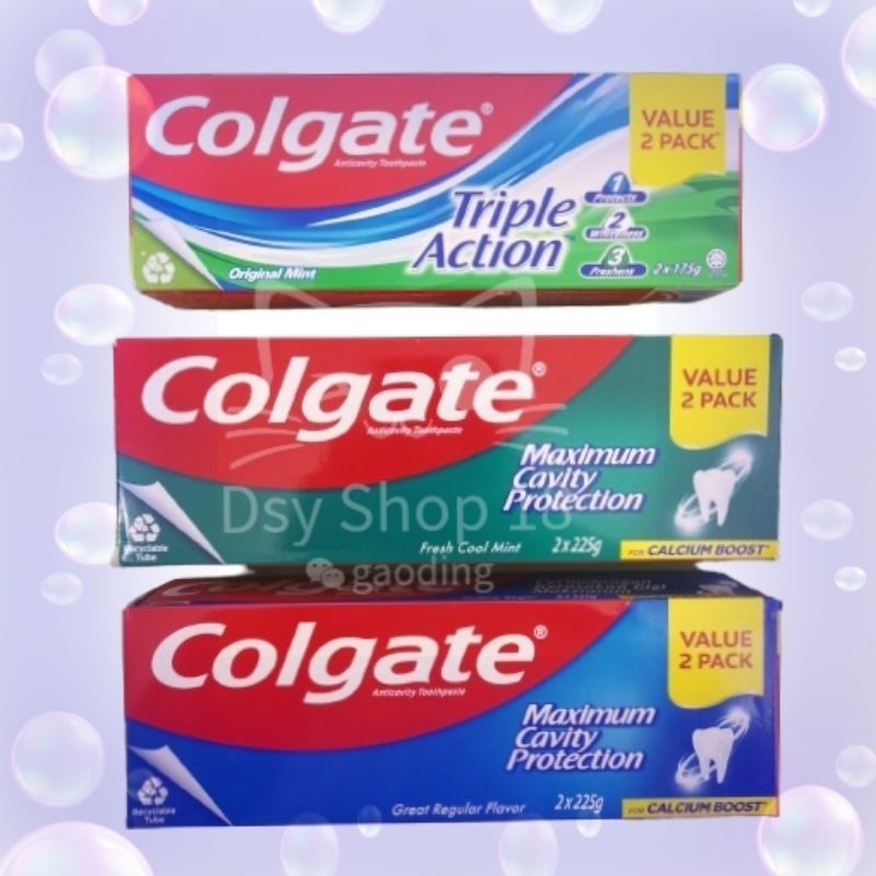 Colgate toothpaste Value Pack (2 x 225g / 2 x 175g) | Shopee Malaysia