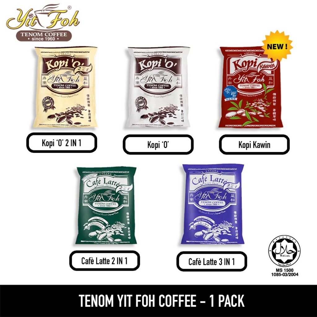 Yit Foh Tenom Sabah Coffee 沙巴咖啡 - Kopi O/Kopi O 2-In-1/Café Latte 2-In ...