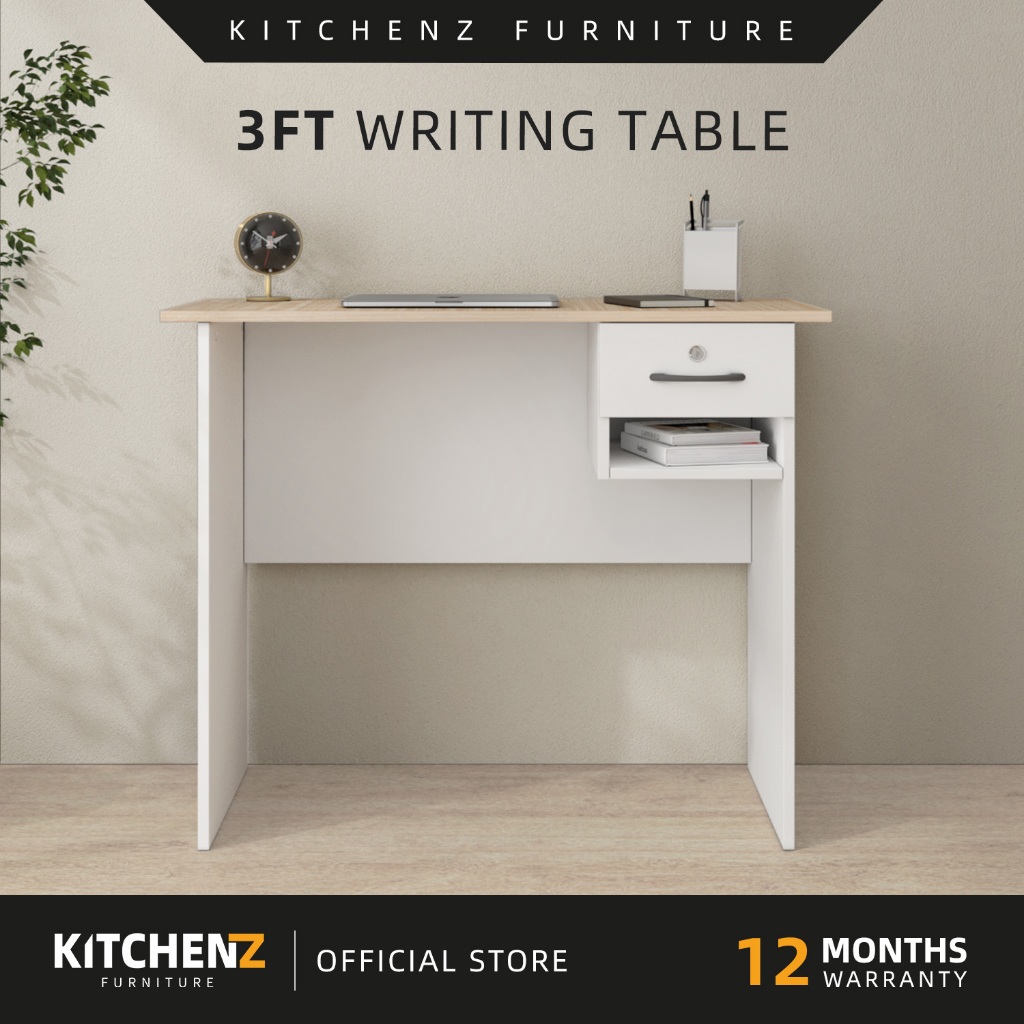 KitchenZ 3Ft Study Desk Writing Table Meja Belajar Office Table Study ...