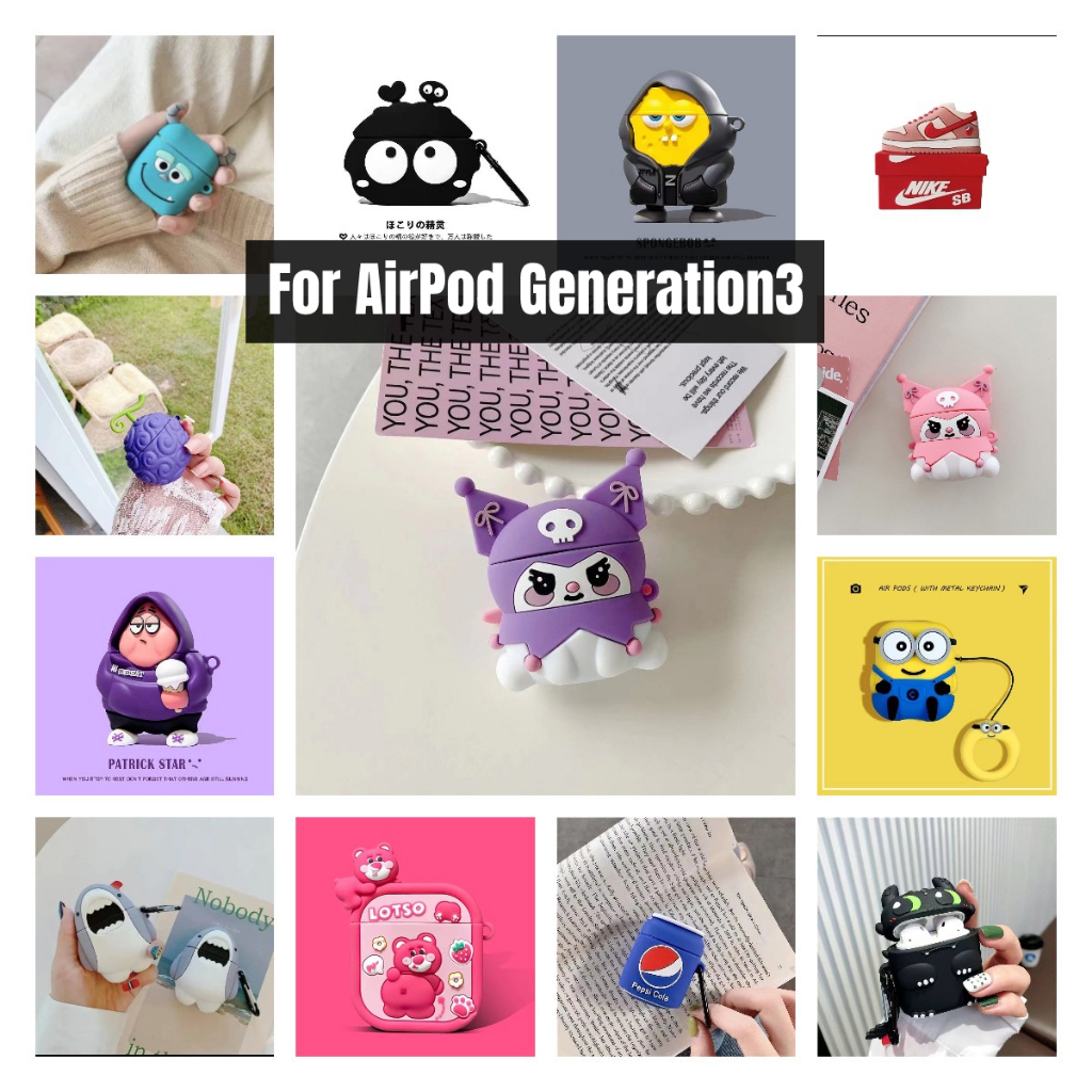 Casing AirPods Pro Cover Cartoon AirPod Generation3 Bluetooth Headset ...