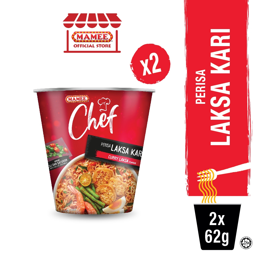 MAMEE CHEF Curry Laksa Cup Noodles (2 x 62g) | Shopee Malaysia
