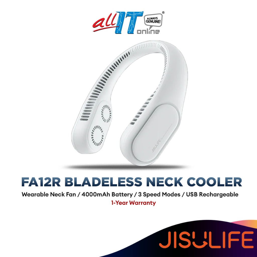 JISULIFE FA12R Bladeless Neck Cooler - Upgraded Version / Wearable Neck ...