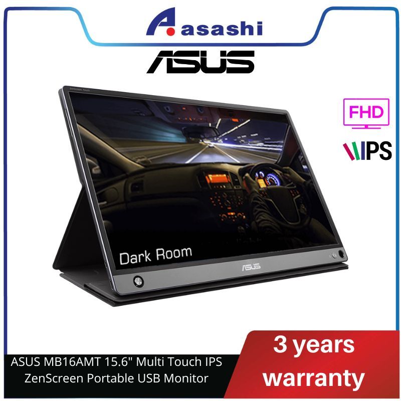 ASUS MB16AMT 15.6" Multi Touch IPS ZenScreen Portable USB Monitor ...