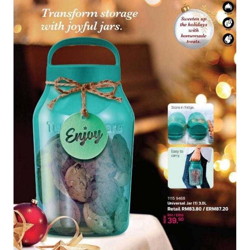 TUPPERWARE UNIVERSAL JAR 3L | Shopee Malaysia