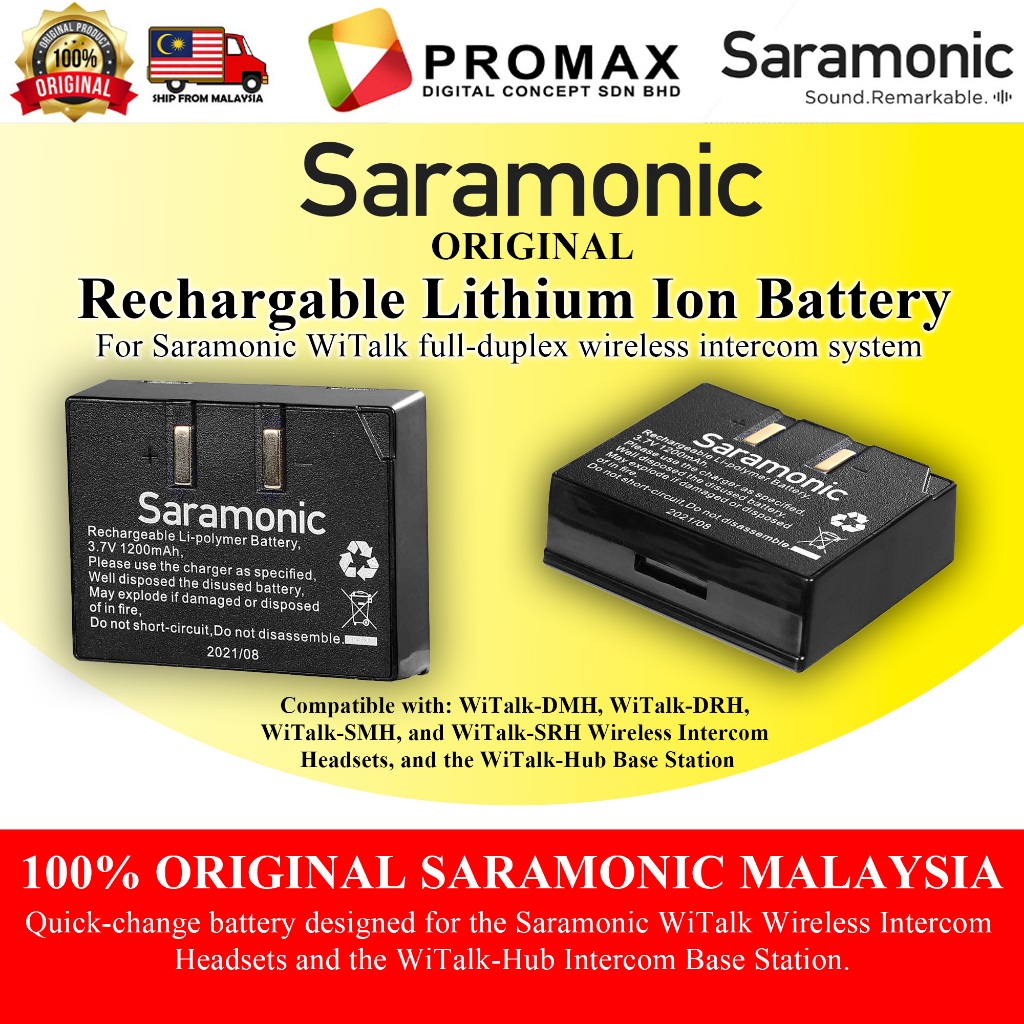 Saramonic Rechargeable Lithium-ion Battery for Saramonic WiTalk full ...