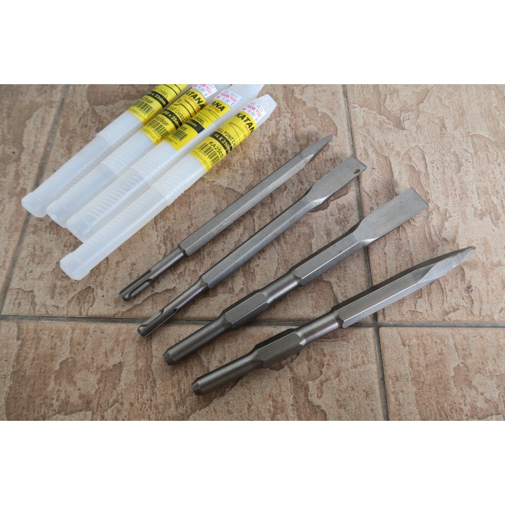 Katana High Strength Hex Shank / SDS+ Bull Point / Flat Chisel | Shopee ...