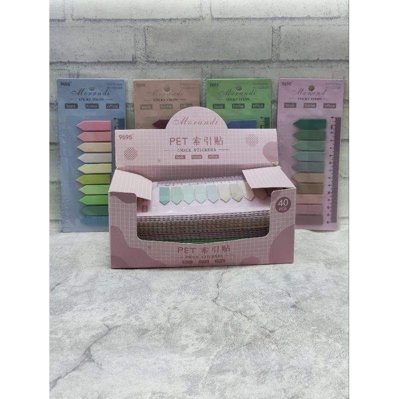 Stick Note Morandi Colours PET Label Sticker / Ruler / Bookmark ...
