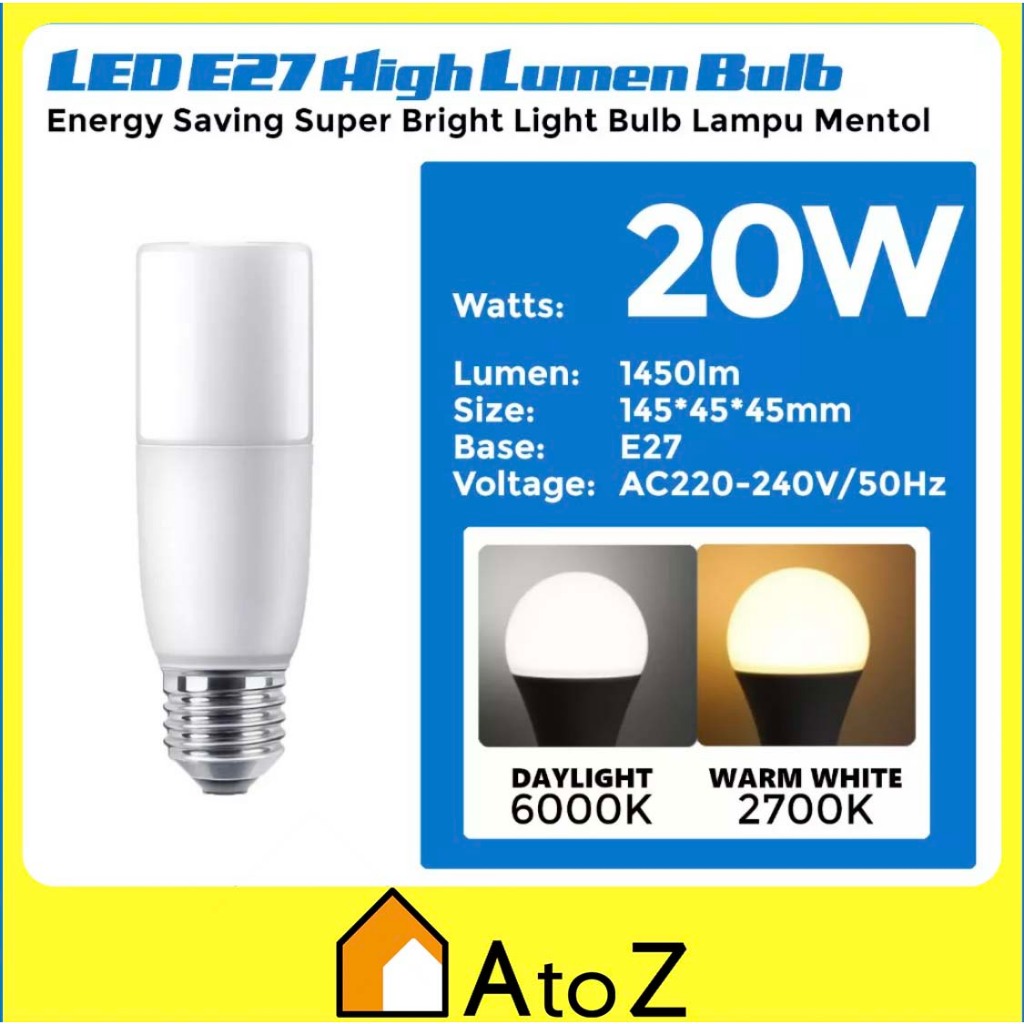 (SIRIM) LED STICK LED 5W/10W/18W/20W [E27] LED Stick Bulb Light LED Ceiling Light Mentol LED ...