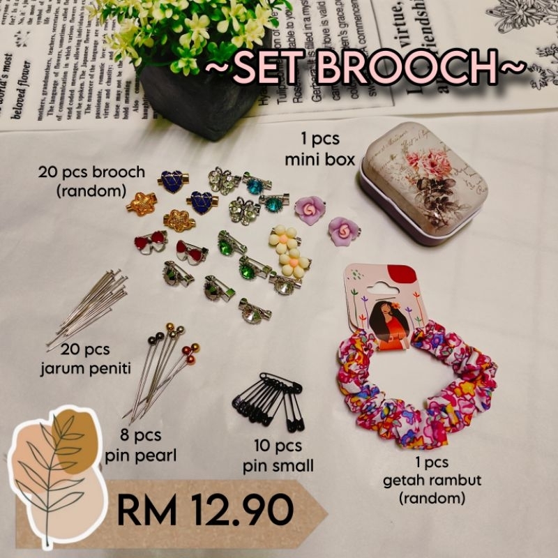 SET TRAVEL BROOCH MINI BOX 📦📦📦 | Shopee Malaysia