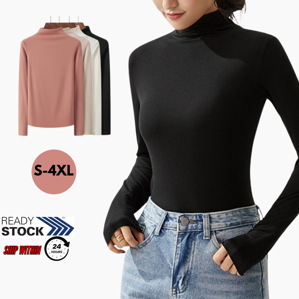 High Neck Inner turtle Neck Inner Wear Muslimah Inner Kolar Separuh ...