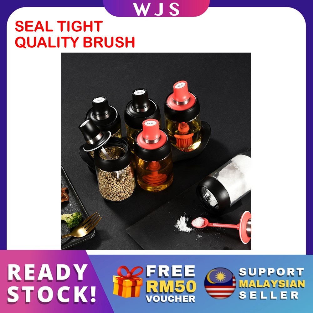 🇲🇾FREE RM50 VOUCHER🎁 MLQ Home Glass Seasoning Shaker Air Tight Salt ...