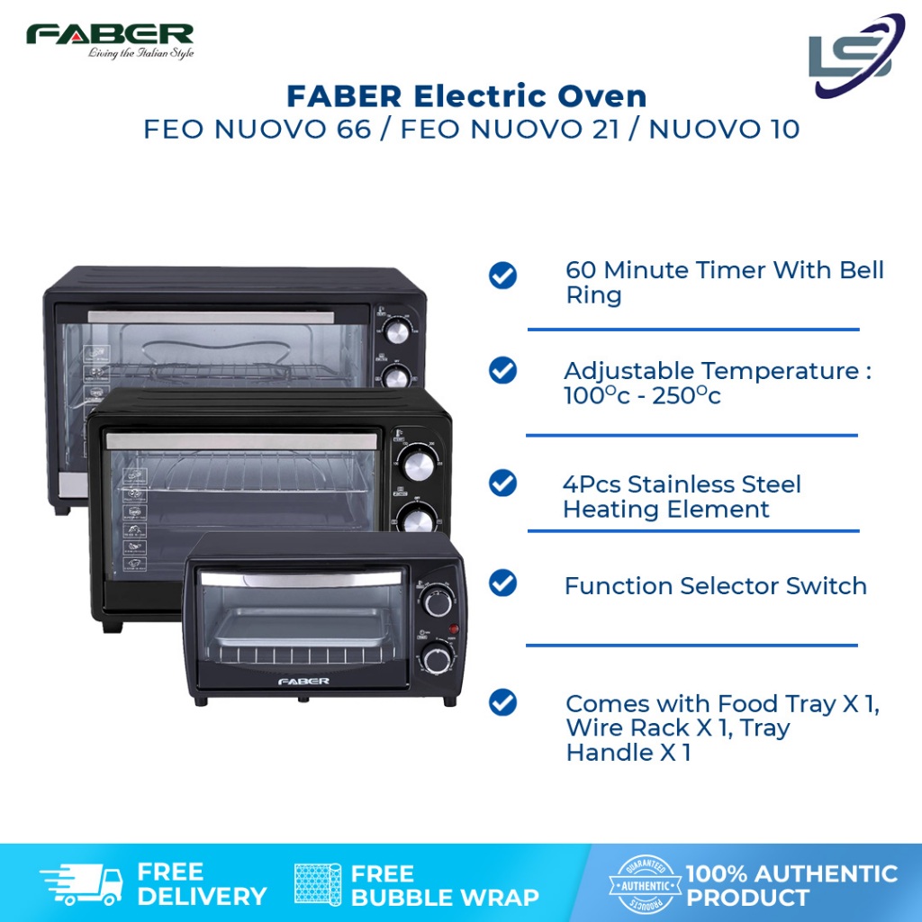 FABER 10L/ 21L/ 66L Electric Oven FEO NUOVO 10/ FEO NUOVO 21 / FEO NUOVO 66 | Various Function ...