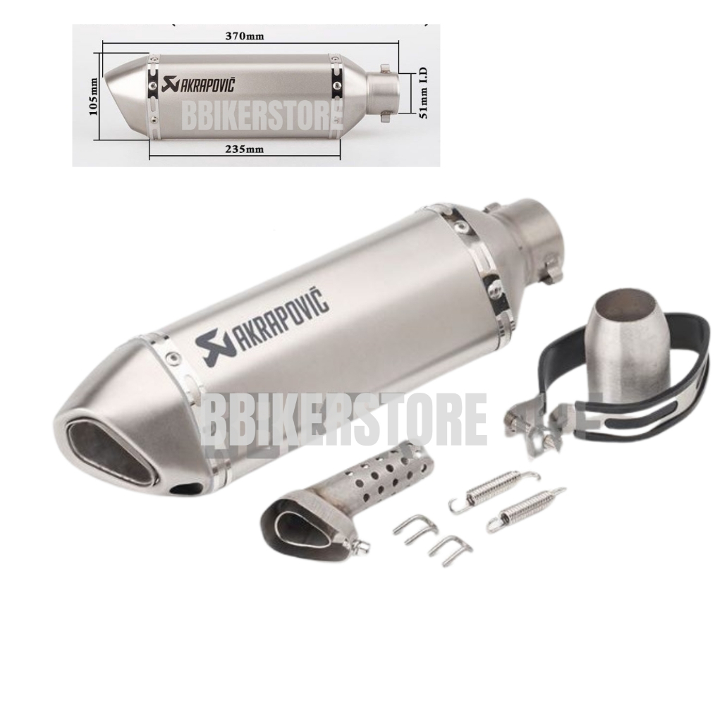Motorcycle Exhaust Scooter Modified exhaust Akrapovic Muffler Only pipe ...
