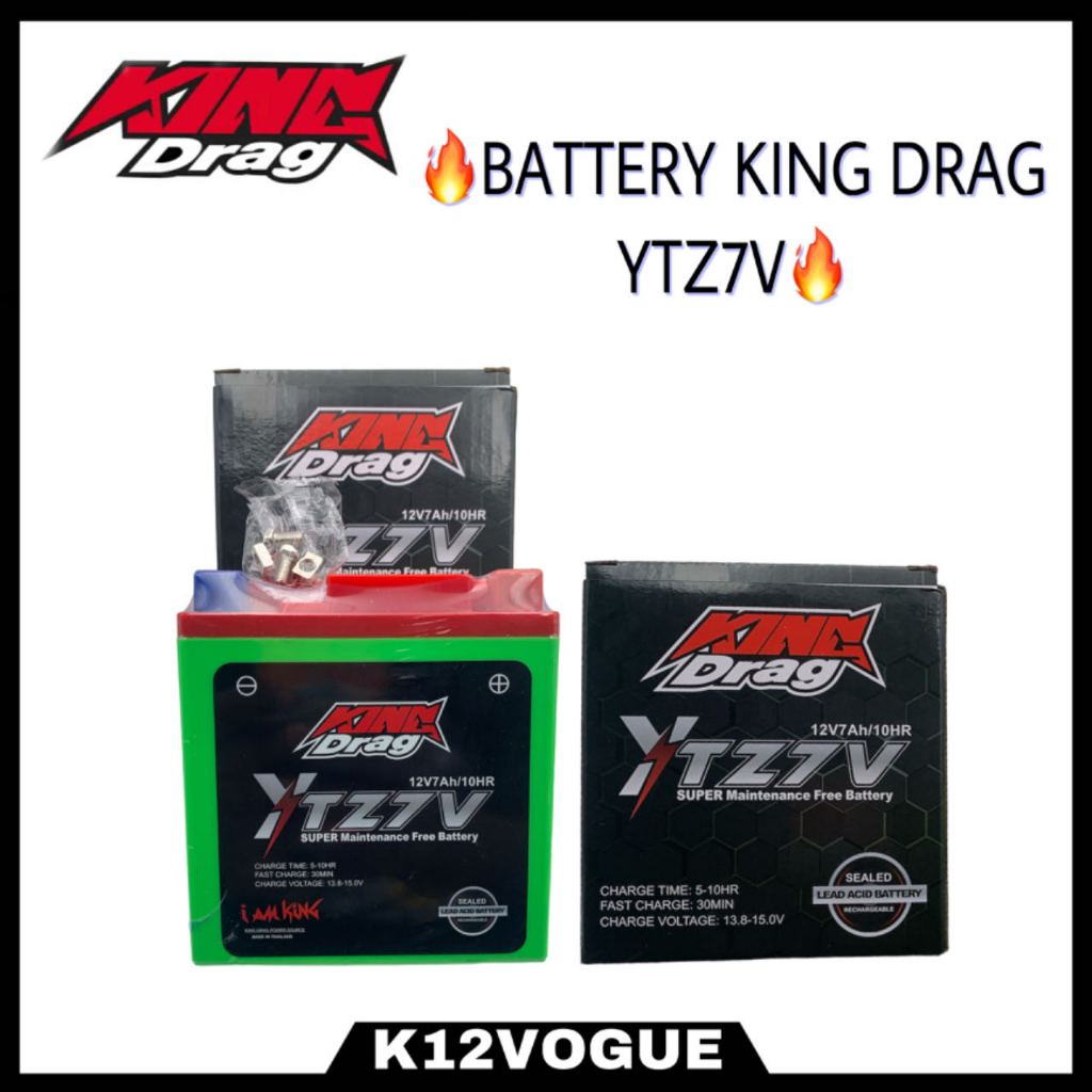 KING DRAG BATTERY YTZ7V NMAX155 / NVX155 V1 / PCX150 / BELANG150 / KTM ...