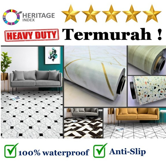 Tikar Getah Termurah 5 Kaki x 0.4mm PVC Vinyl Carpet Flooring Rug Mat ...