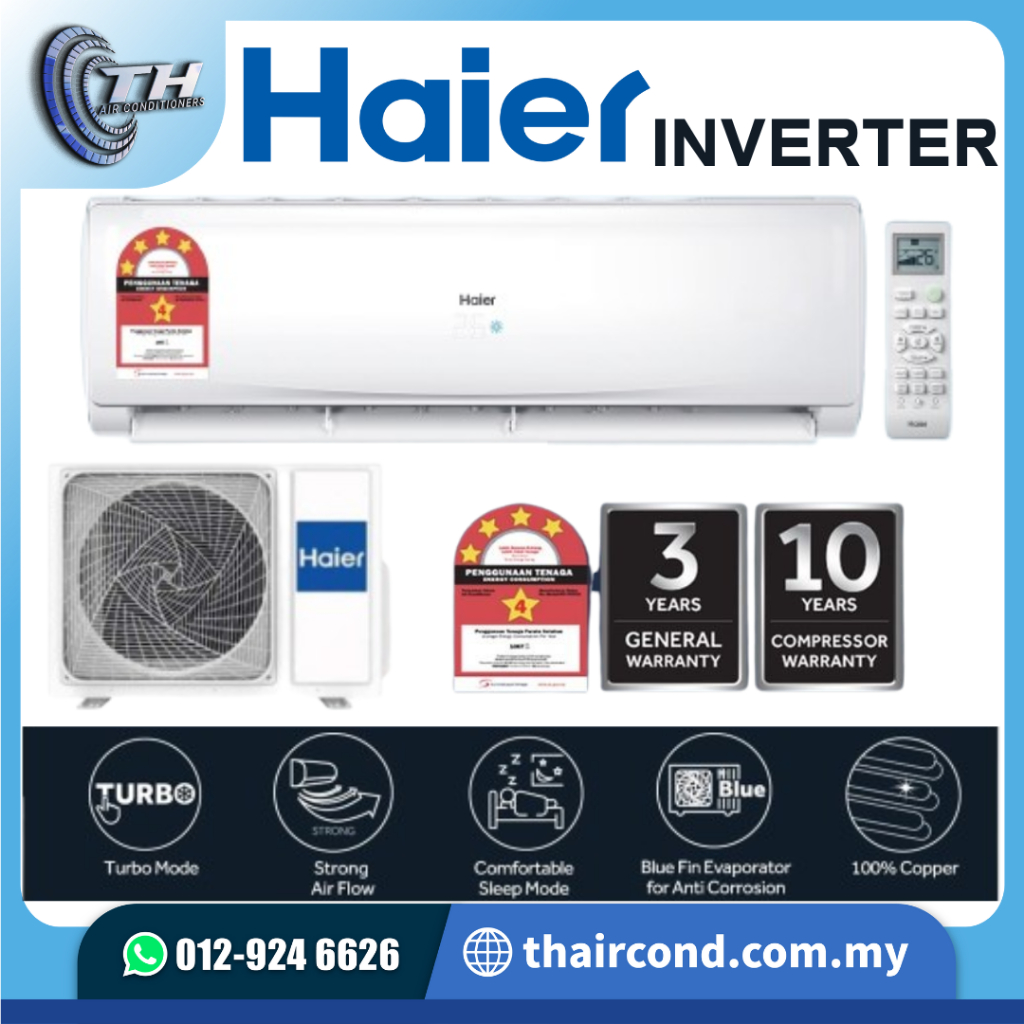 Installation Haier Inverter 1HP - 2.5HP Wall Type HSU-VQA Series Haier ...