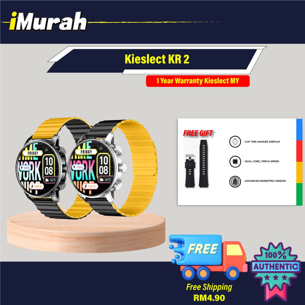 Kieslect Kr2 Calling Smart Watch [100+Sport Modes | 15 Days Battery ...