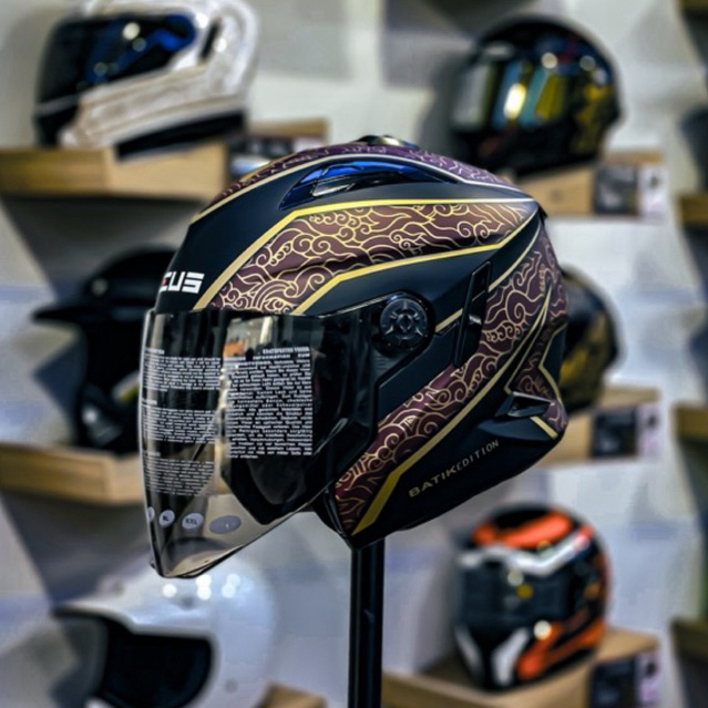 ZEUS HELMET 613 RED BATIK EDITION (HOT ITEM!) | Shopee Malaysia
