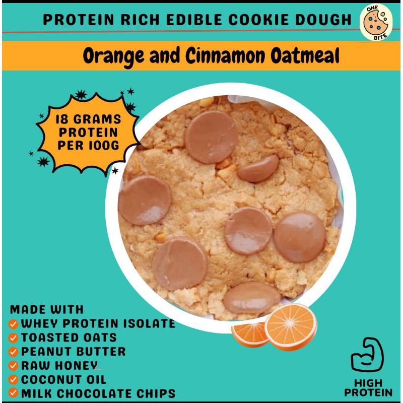 Whey Too Much High Protein Edible Cookie Dough in Orange Cinnamon ...