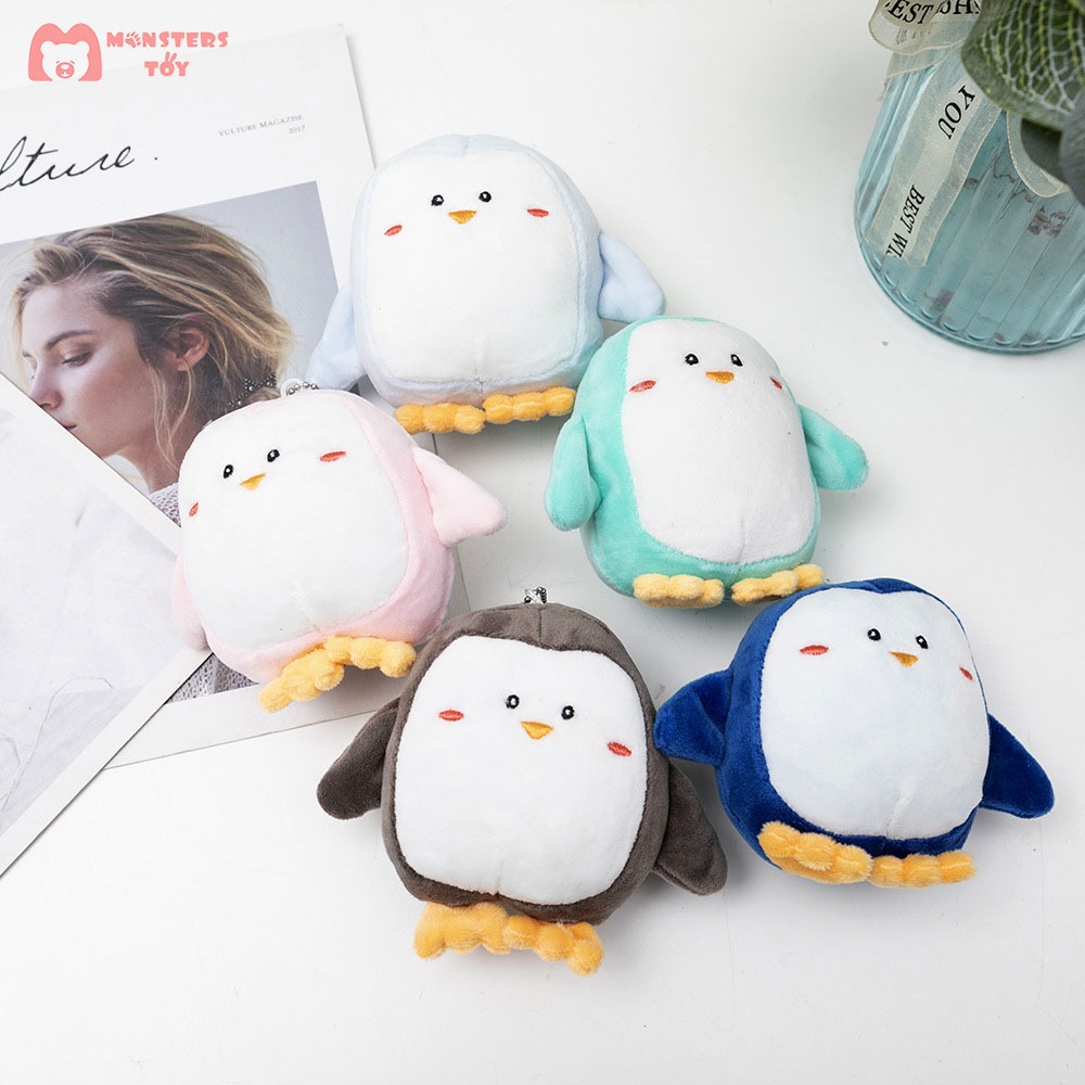 Lovely Cute Mini Penguin Keychain Cartoon Plushy Soft Stuffed Toys ...