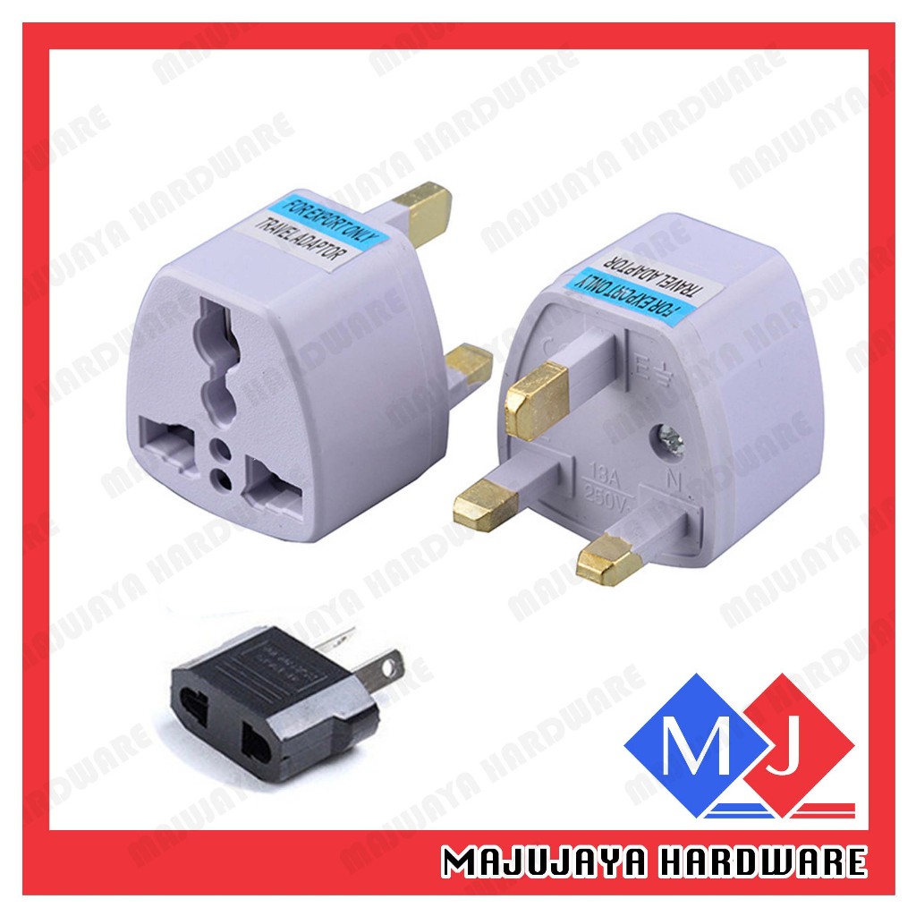 Universal 3 Pin Plug Adaptor 2 Pin EU Multi Pin To Malaysia 3 Pin UK 3 ...